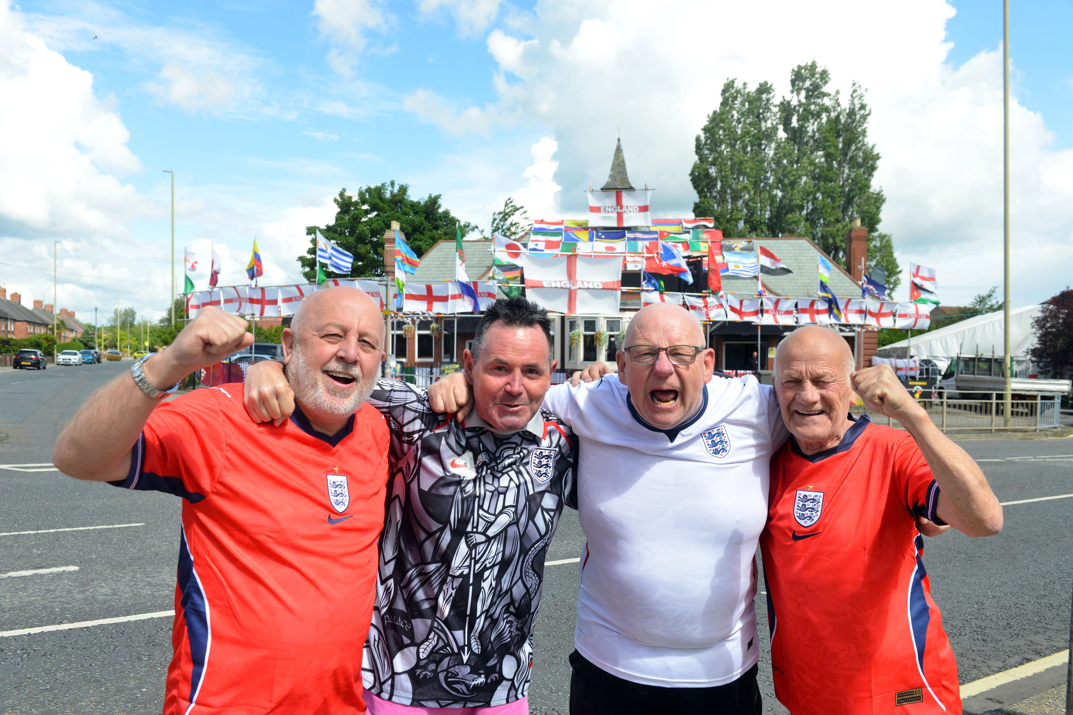 Hebburn pub shows off spectacular World Cup flag makeover