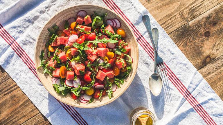 An award-winning chef shares the genius way to make watermelon salad ...
