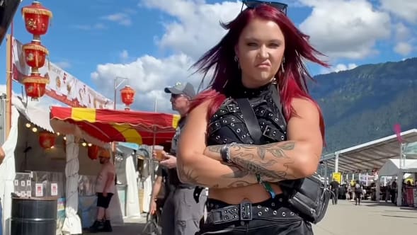 Die deutsche Fitness-Influencerin Sophia Thiel ist am Greenfield ...