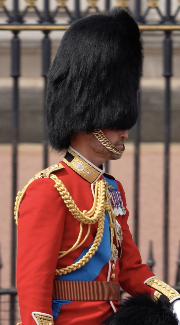 Prince William rides on horseback during Trooping the Colour in His ...
