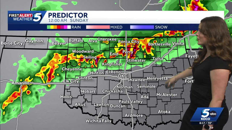 Timeline: Severe thunderstorm watch issued for parts of Oklahoma