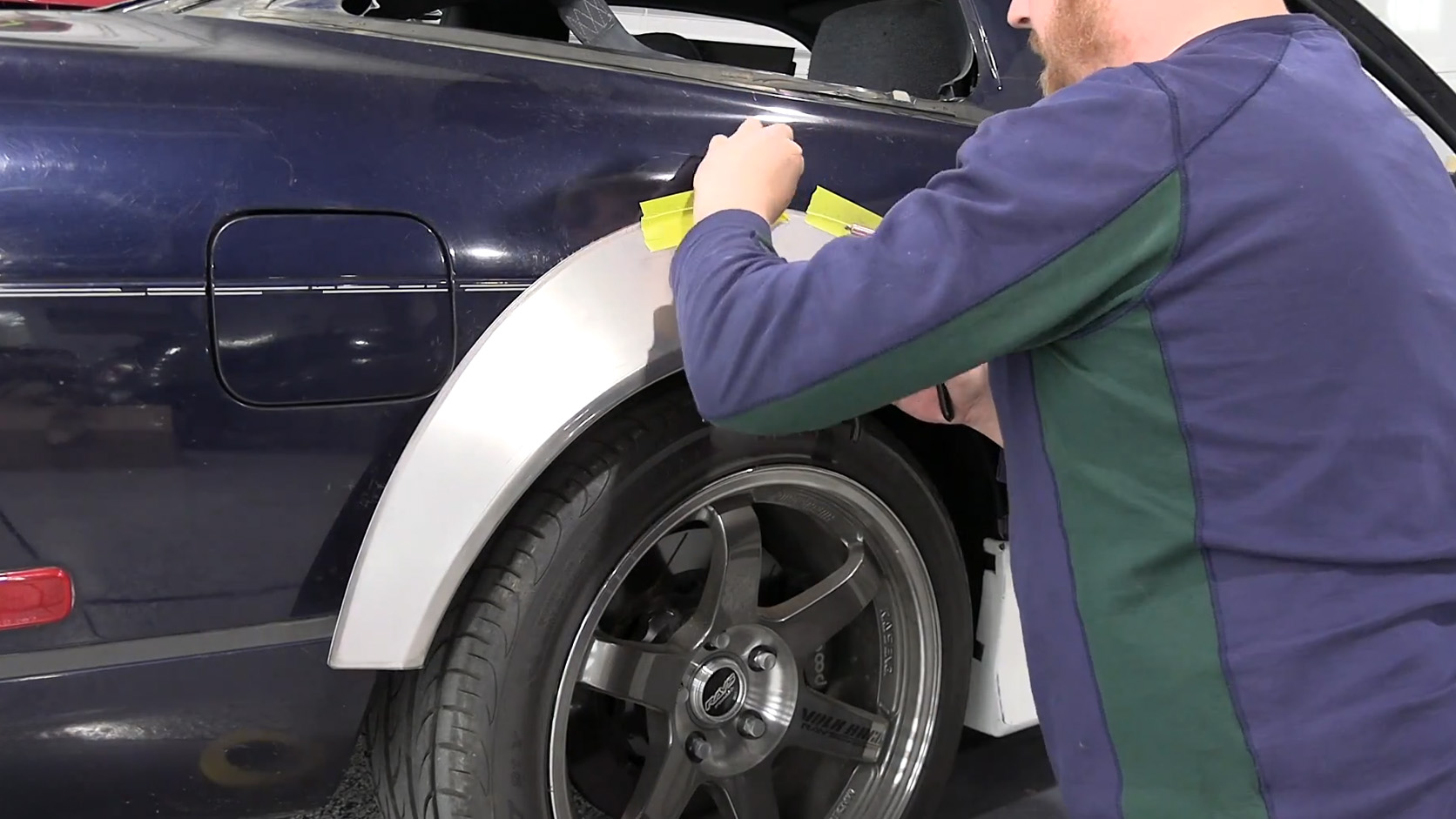 Installing heavy metal custom widebody flares on iconic Nissan 240SX