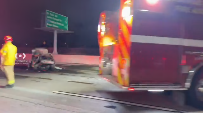 Fiery Orange County freeway crash leaves person dead; DUI may be factor