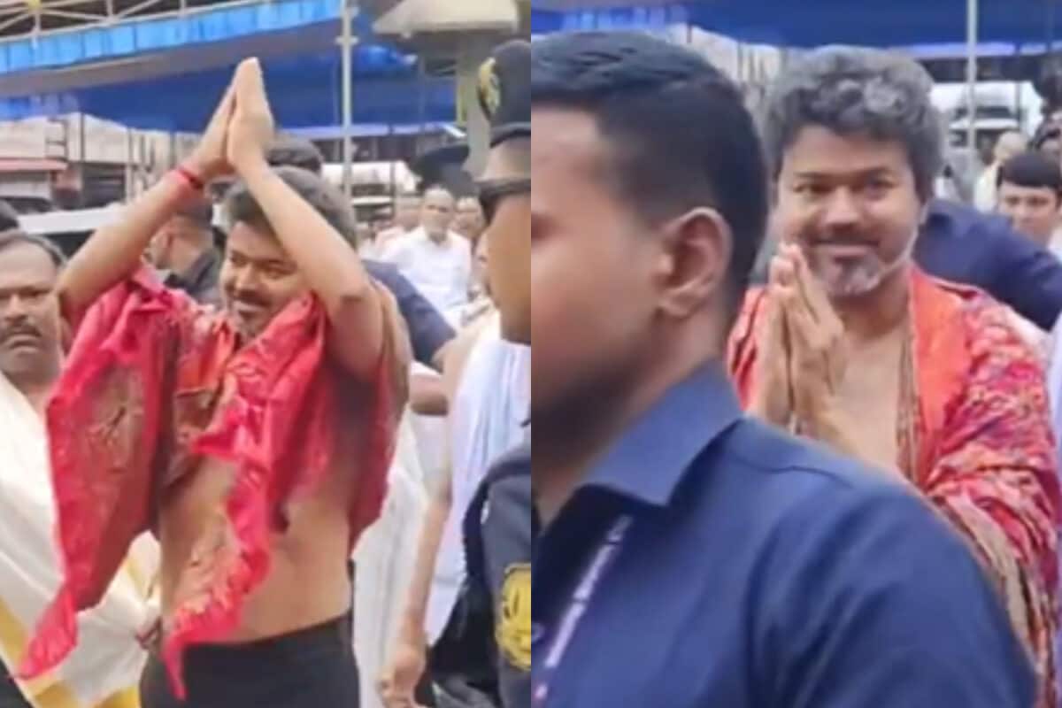 CM Vijay Visits Mookambika Temple, Offers1.6-kilogram Silver Sword To ...
