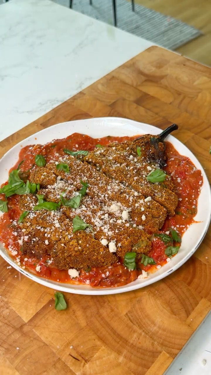 Transforming fresh eggplants into delicious cheesy comfort food