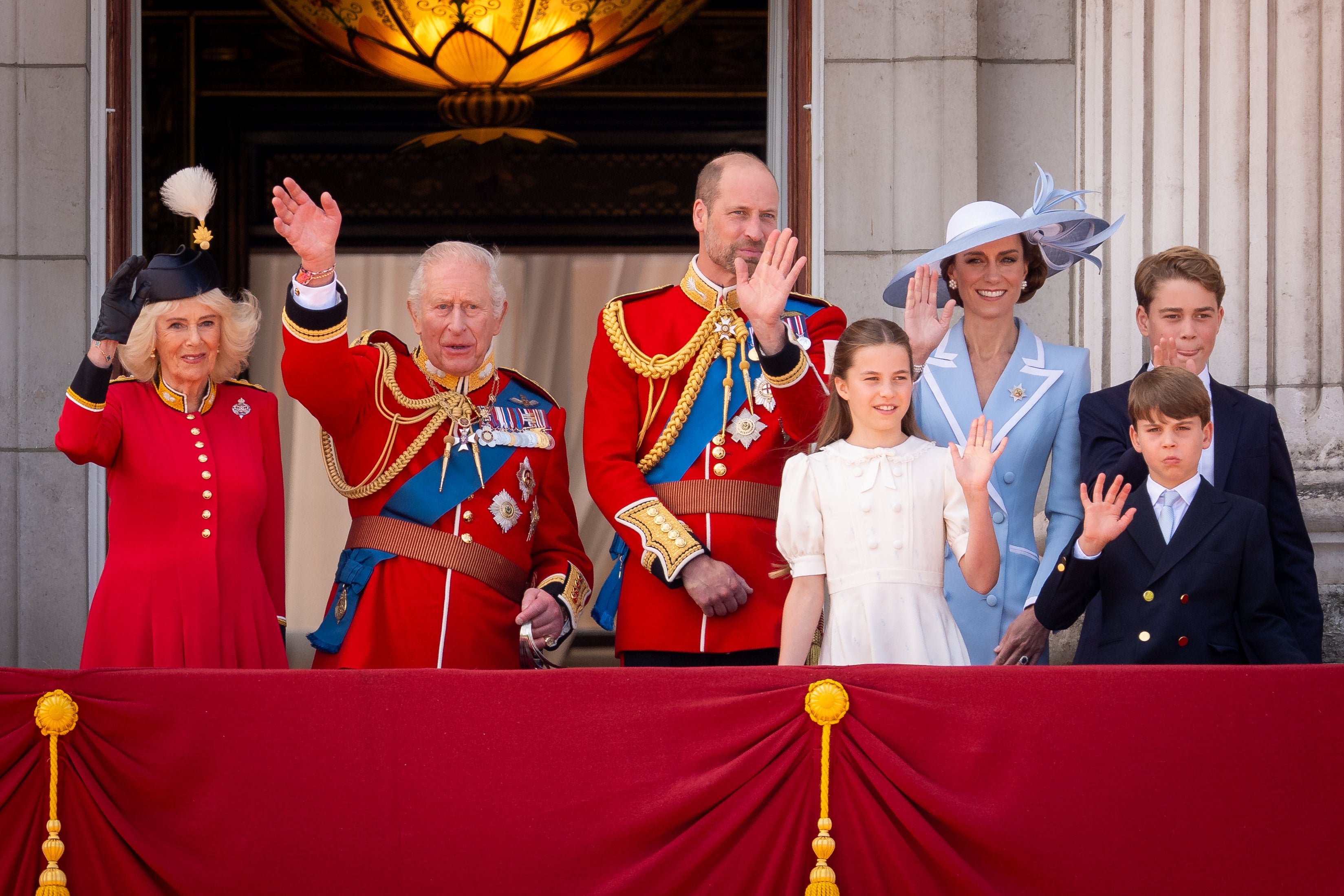 Prince Louis steals show at Red Arrows flypast for Trooping the Colour