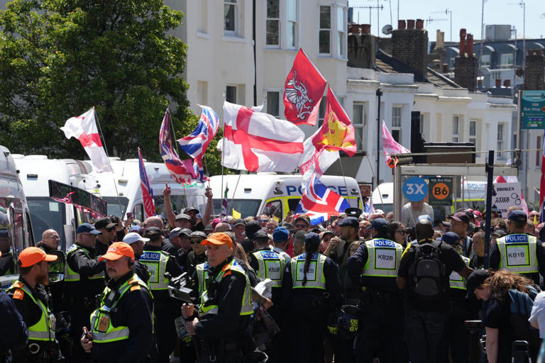 Multiple arrests made as anti-immigration and counter protest held in ...