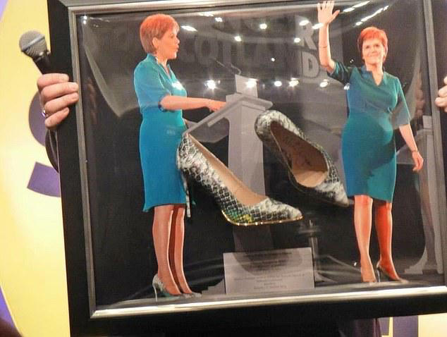 Sturgeon donated £290 stilettos to SNP fundraiser then watched as ...