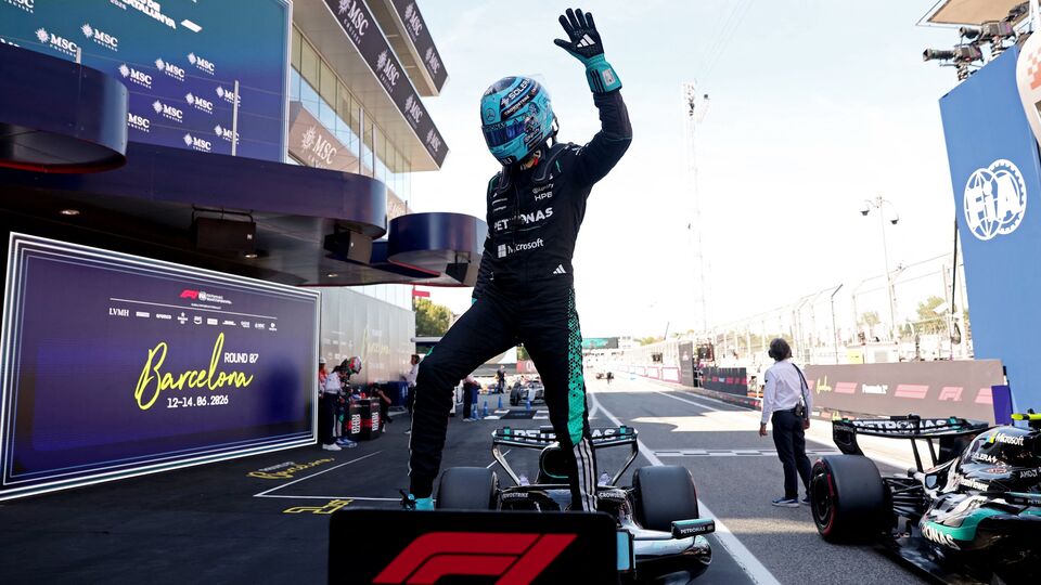 F1 qualifying: George Russell takes pole at Barcelona GP 2026 ahead of ...