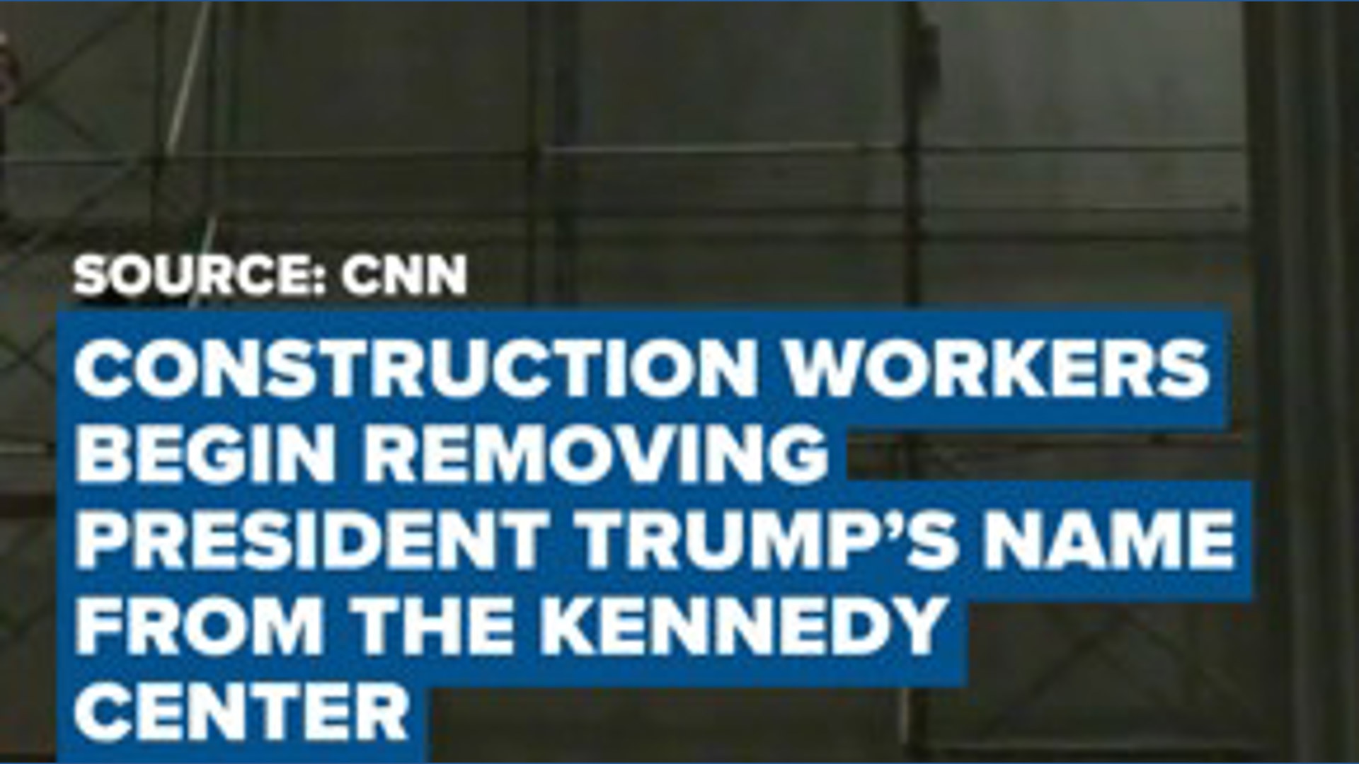 Workers remove Trump’s name from Kennedy Center after court ruling