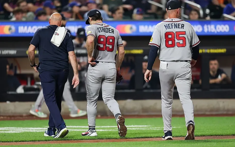 Braves’ Strider exits start with arm soreness, MRI pending