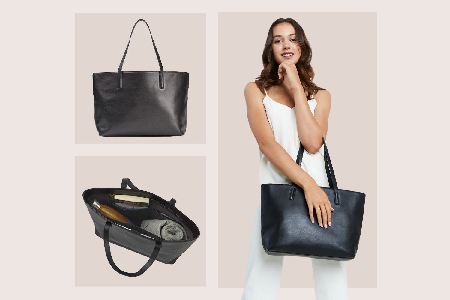 This not-too-big, not-too-small tote bag fits shoppers’ laptop, water ...