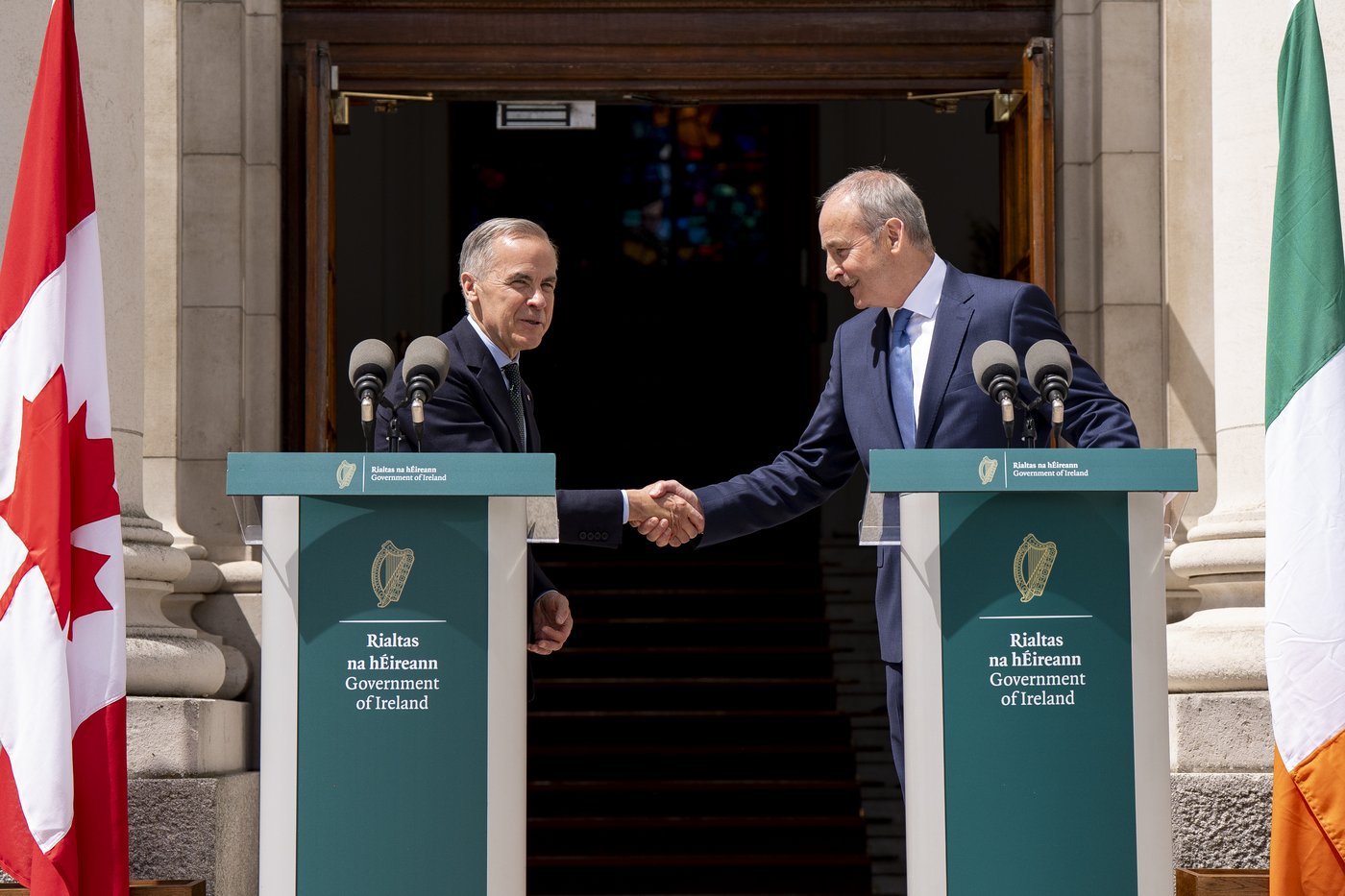 Mark Carney annonce plusieurs accords entre le Canada et l'Irlande
