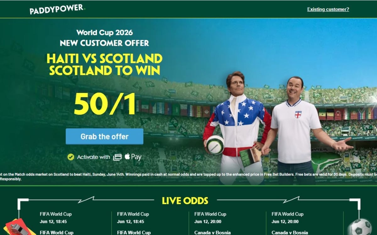 50/1 for Scotland to beat Haiti at the World Cup with Paddy Power