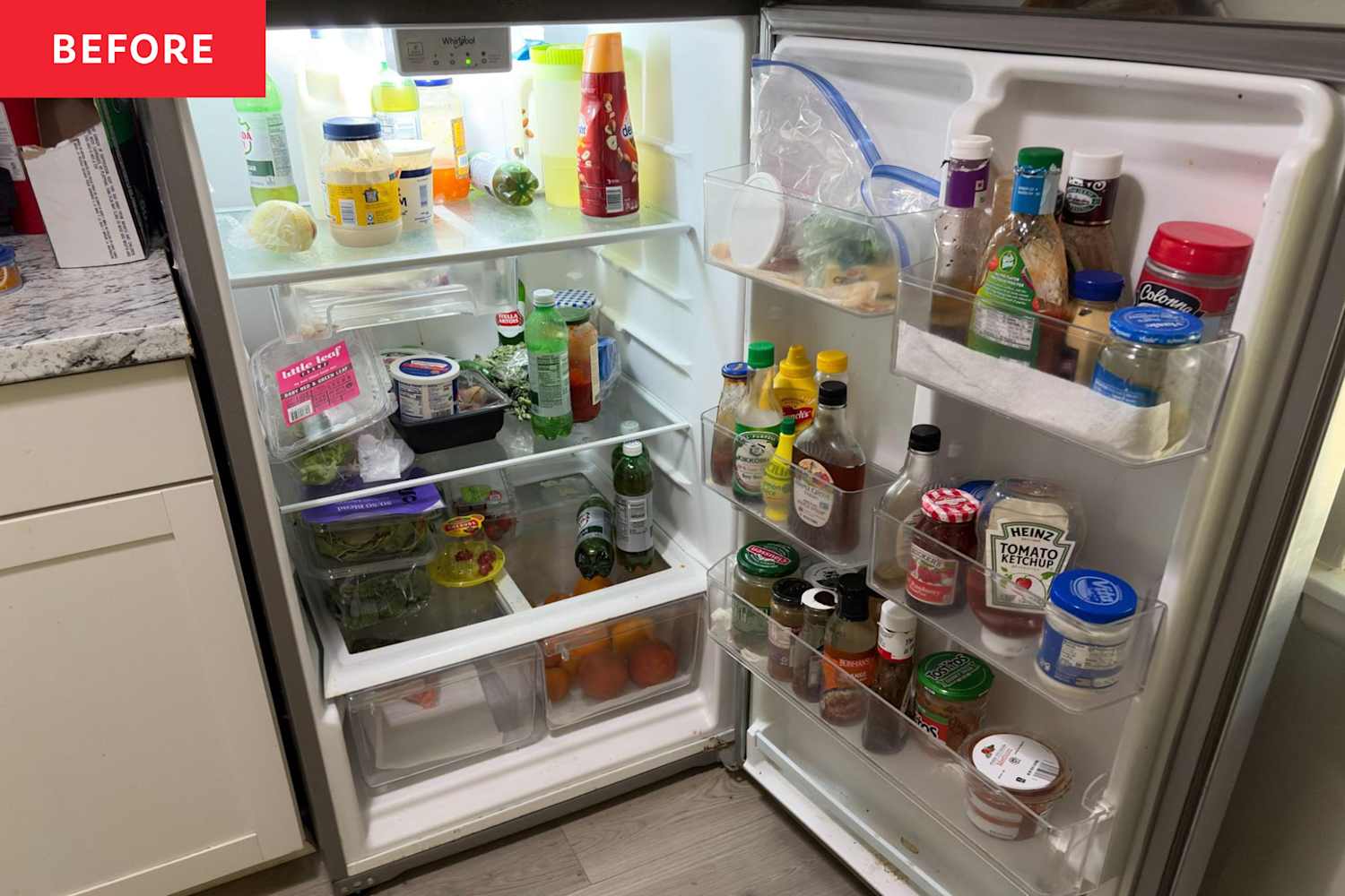 I tried the "front and center" rule, and it got my fridge so organized