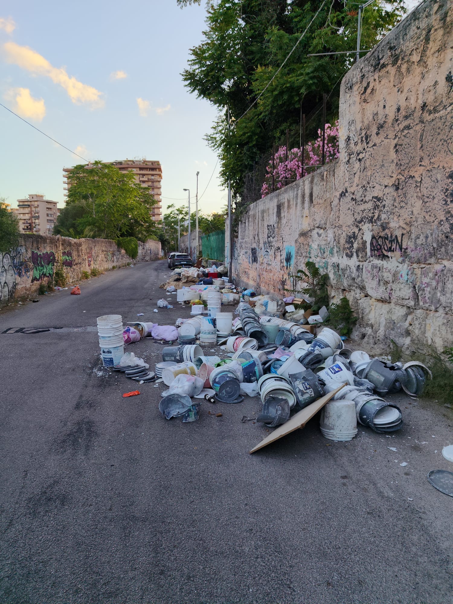 La Palermo dei rifiuti: in strada latte di pittura e vernice tra ...