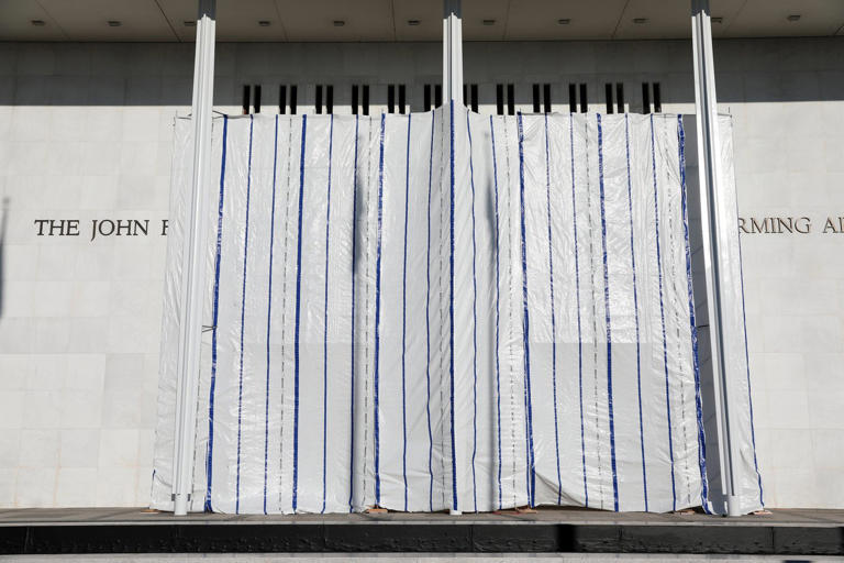 Trump's name is gone from the Kennedy Center's facade, according to a ...