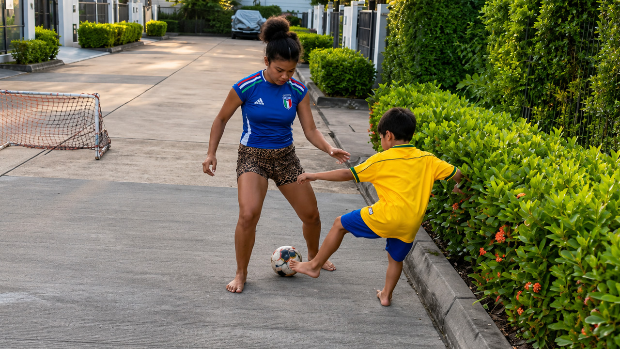 Watch An Adult Loses Her Temper After A Child Nutmegs Her Easily