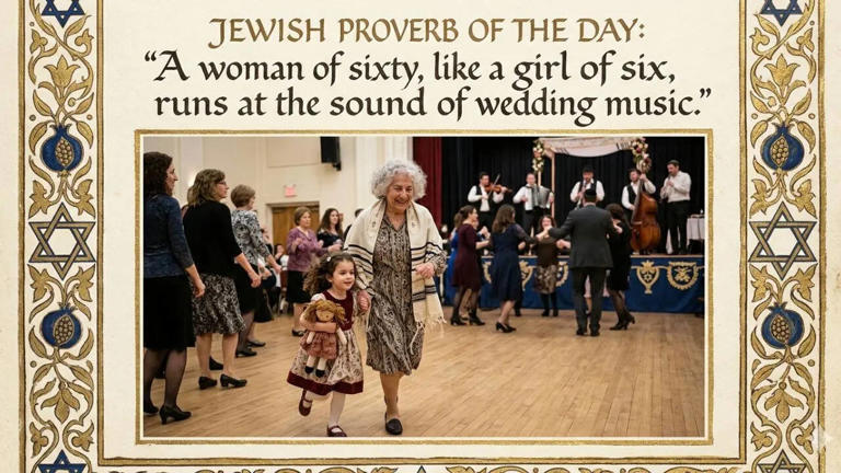 Jewish proverb of the day: “A woman of sixty, like a girl of six, runs ...