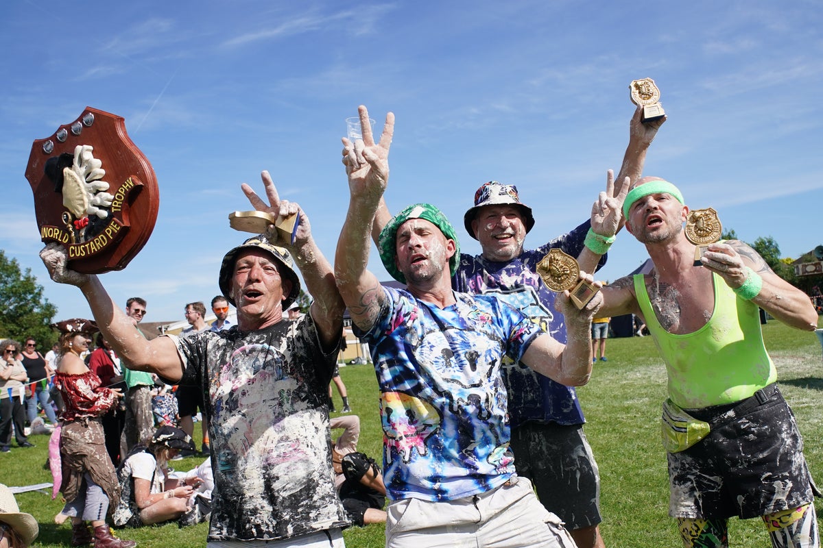 Hundreds flock to Kent for chaotic World Custard Pie Championships
