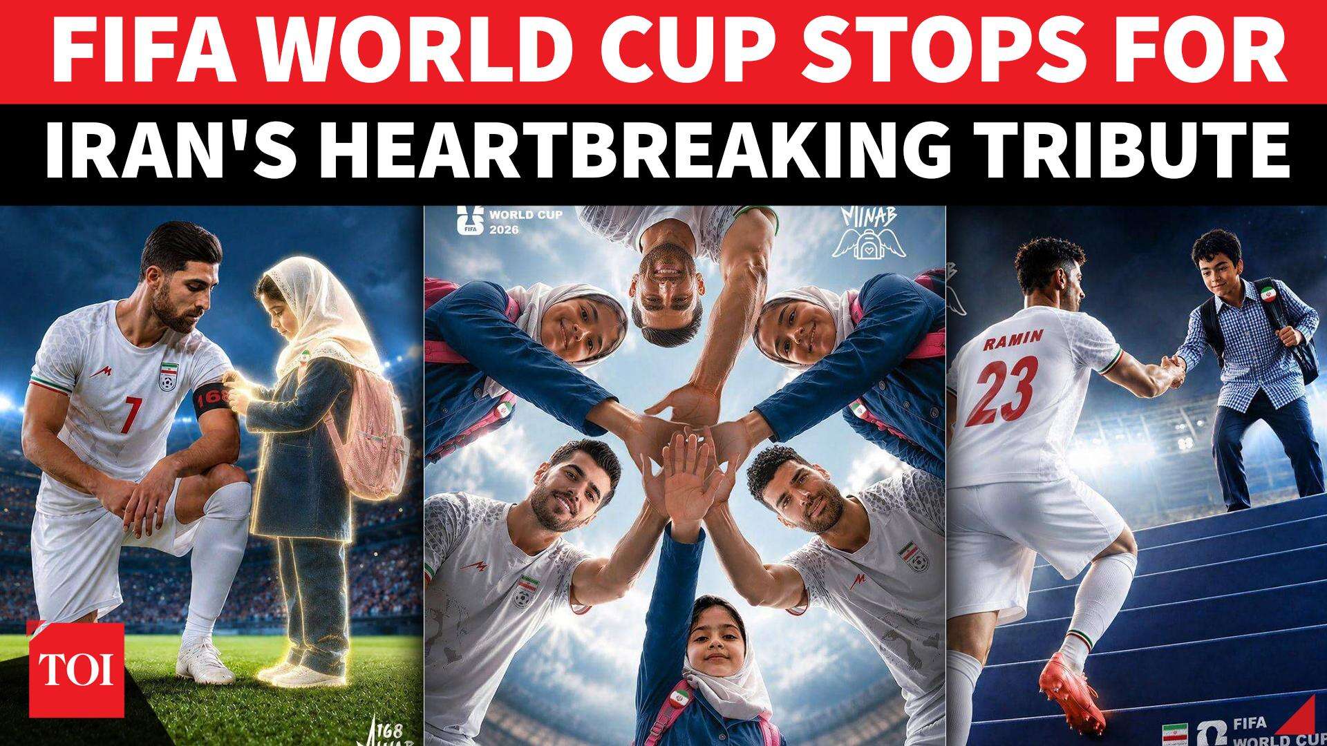 FIFA World Cup stops to remember 168 children; Iran team's tribute goes ...