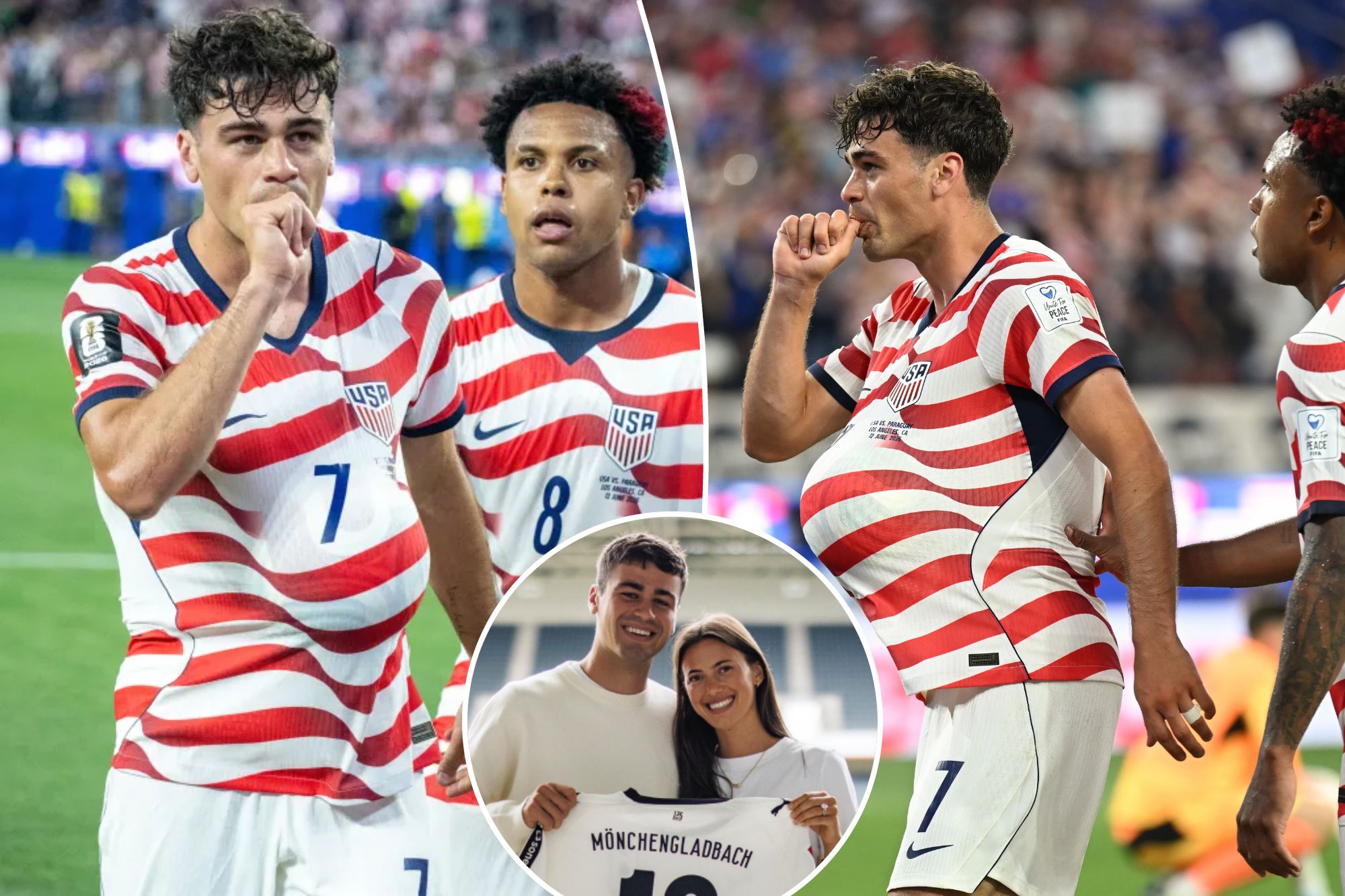 USMNT star Gio Reyna reveals wife’s pregnancy with goal celebration in ...