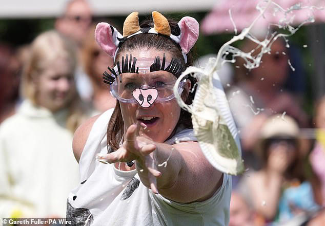 Don't fancy the dry cleaning bill! Contestants get messy at the World ...