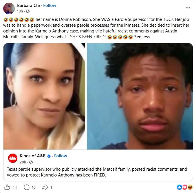 Black Texas Parole Supervisor Fired After Viral Post Supporting Karmelo ...