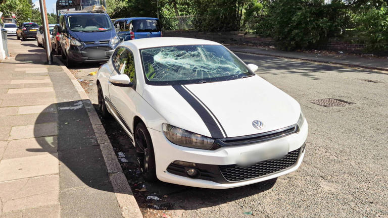 Windows smashed on over 40 parked cars with man arrested