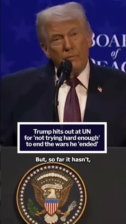 Trump criticises UN over unresolved wars, praises peace charter