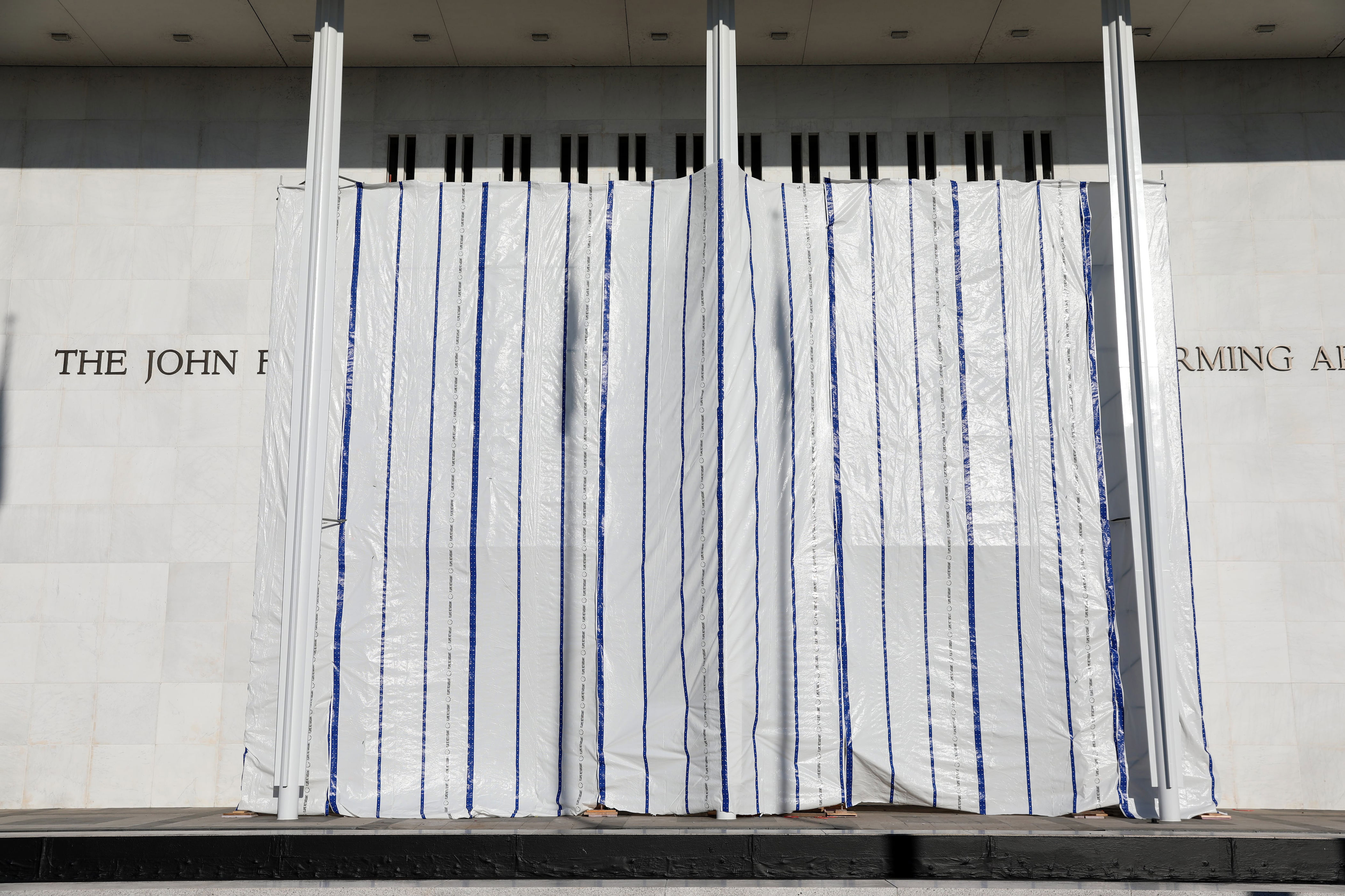 Trump’s name is gone from the Kennedy Center’s facade, according to a ...