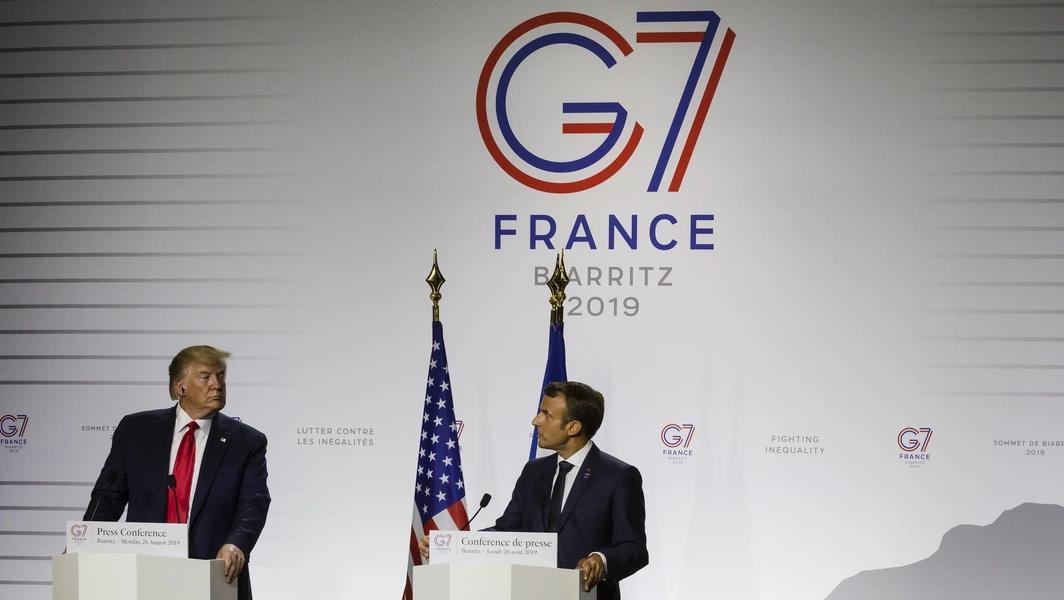 Trump and Macron to meet at Versailles after G7 talks