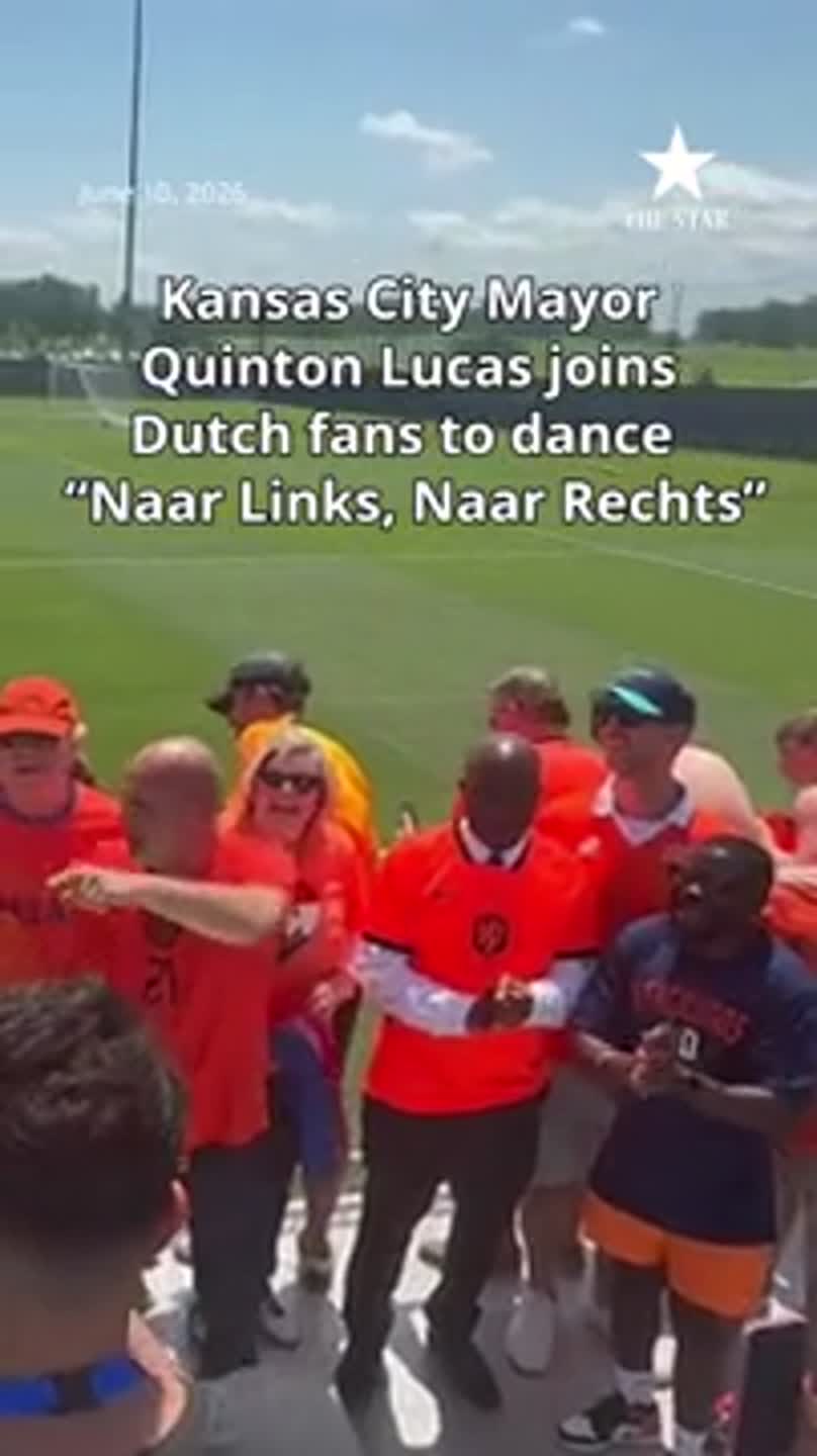 Kansas City Mayor Quinton Lucas joins Dutch fans for iconic "Links ...
