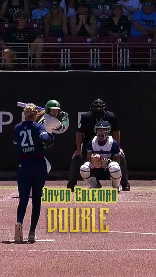 Jayda Coleman (but with the bat this time!) her RBI double ties this ...