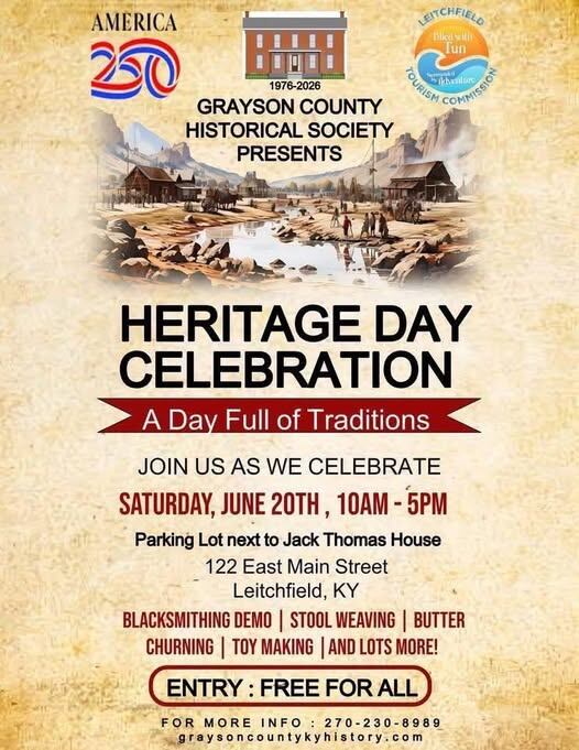 Heritage Day celebration to take place in Leitchfield