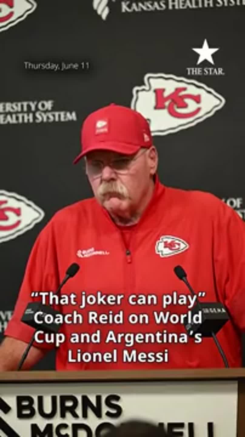 That joker can play coach Reid on World Cup and Argentina's Lionel Messi