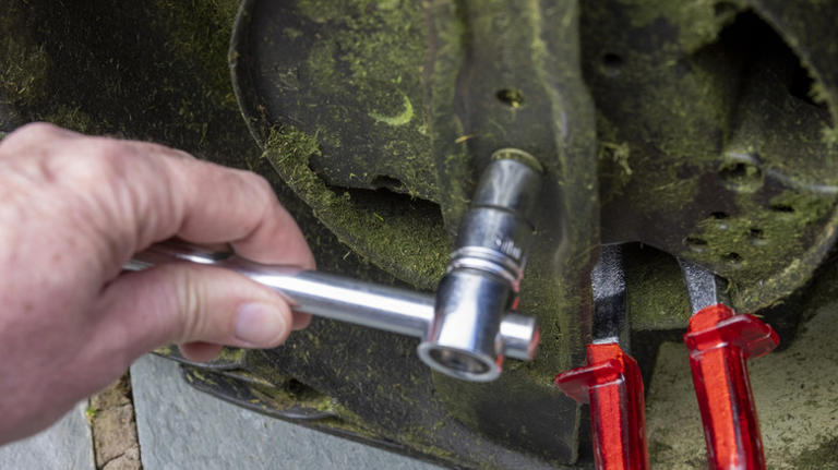 Sharpen your lawn mower blades with a tool you already own