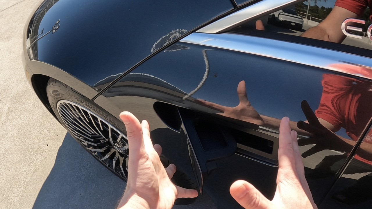 Why does this electric Mercedes EQS hide a hidden side port?
