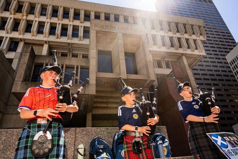 Scotland fans channel the spirit of the World Cup to charm Boston