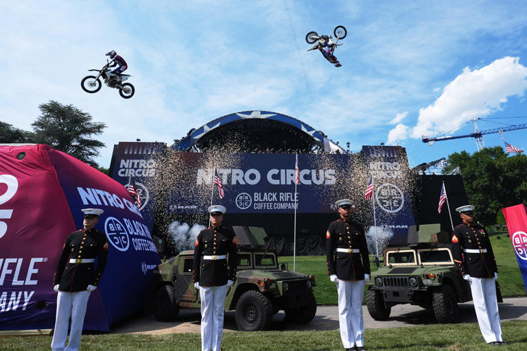 Motocross star Ricky Carmichael at White House for stunt show
