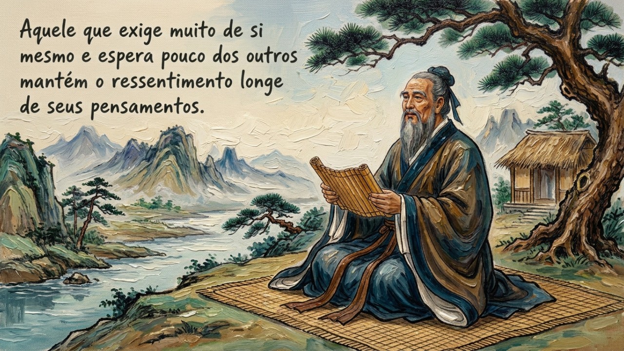 Confúcio, antigo sábio chinês: "Quem cobra muito de si e espera pouco ...