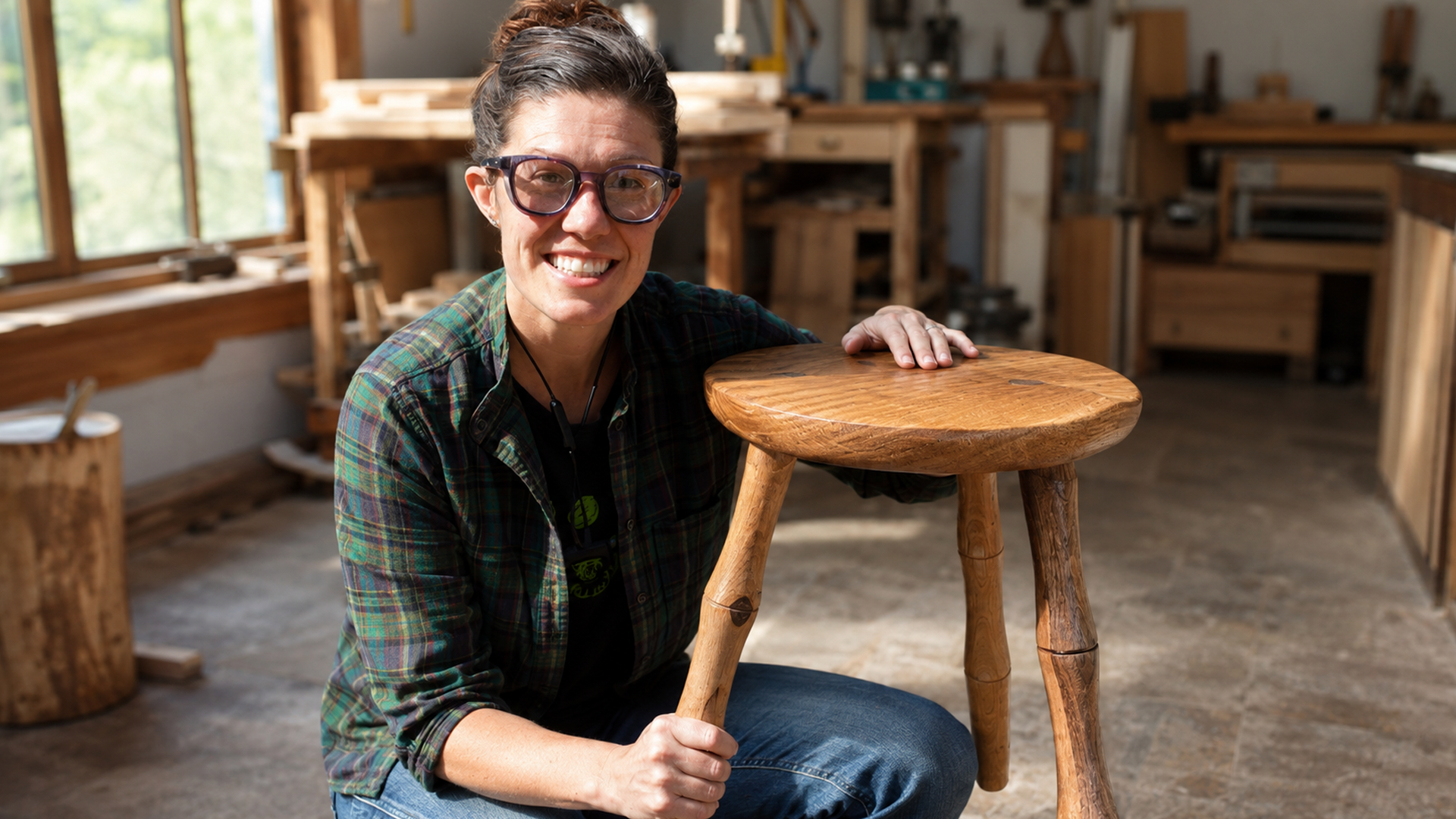 Building a fancy milking stool from scratch