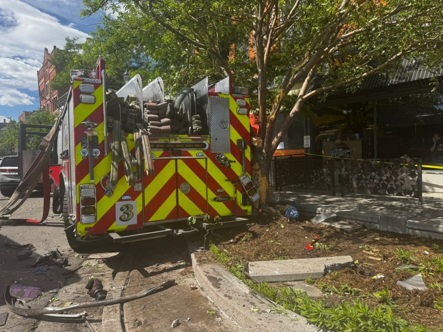 Fire truck vs. bus crash closes Tejon and Bijou intersection