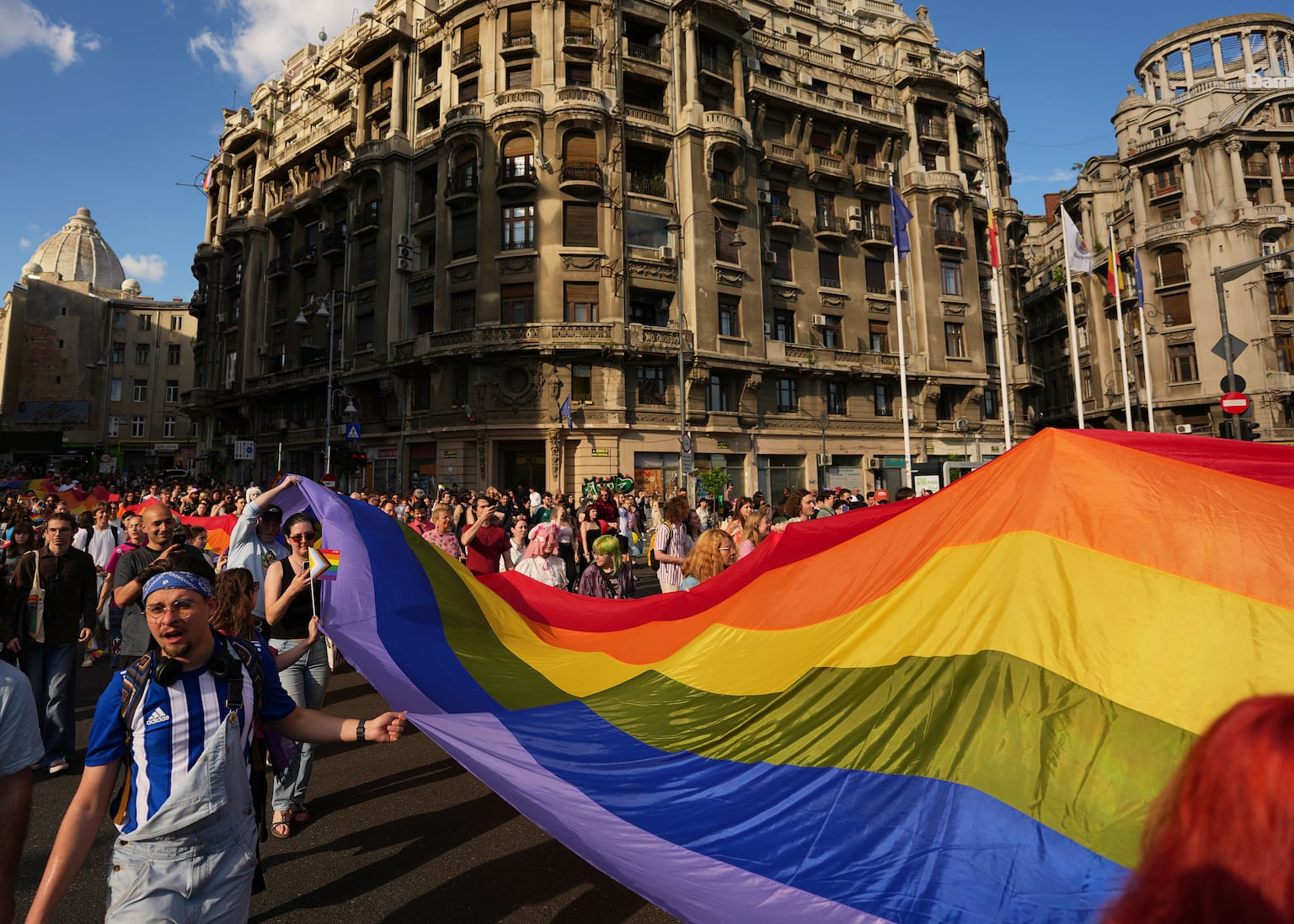 Thousands join Pride marches in Romania and Bulgaria in call for equality