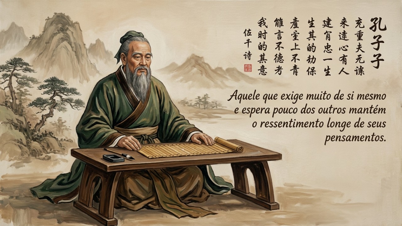 Confúcio, antigo sábio chinês: "Quem cobra muito de si e espera pouco ...