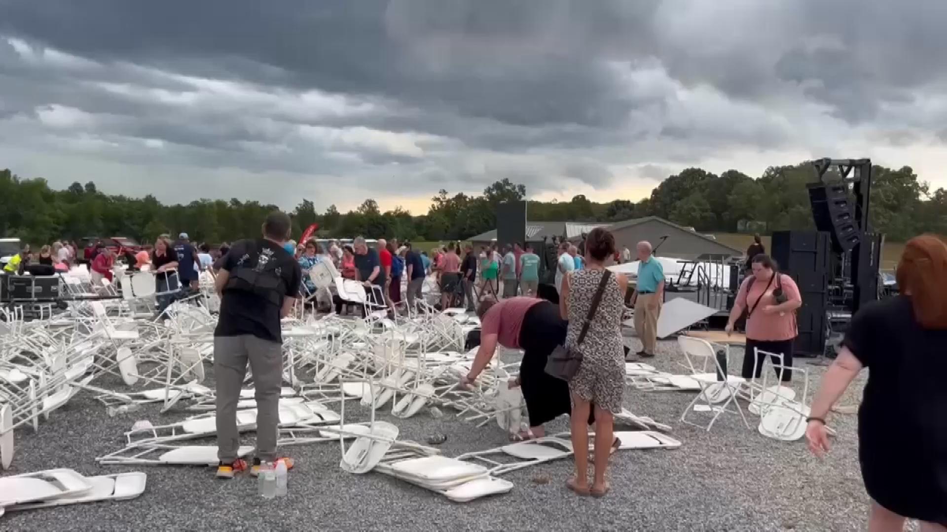 Collapsed tent during Virginia church's 20th anniversary celebration ...