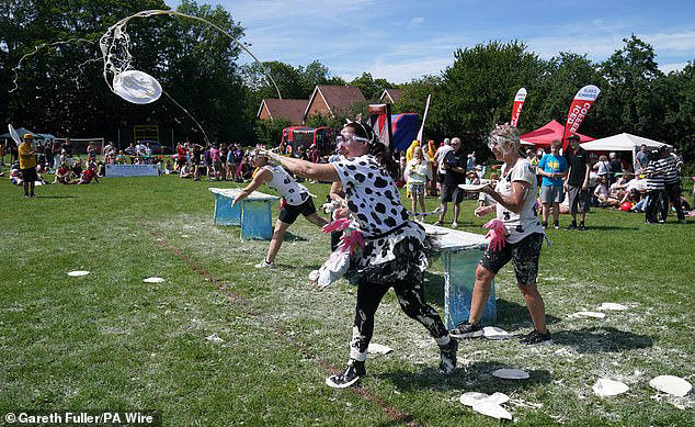 Don't fancy the dry cleaning bill! Contestants get messy at the World ...