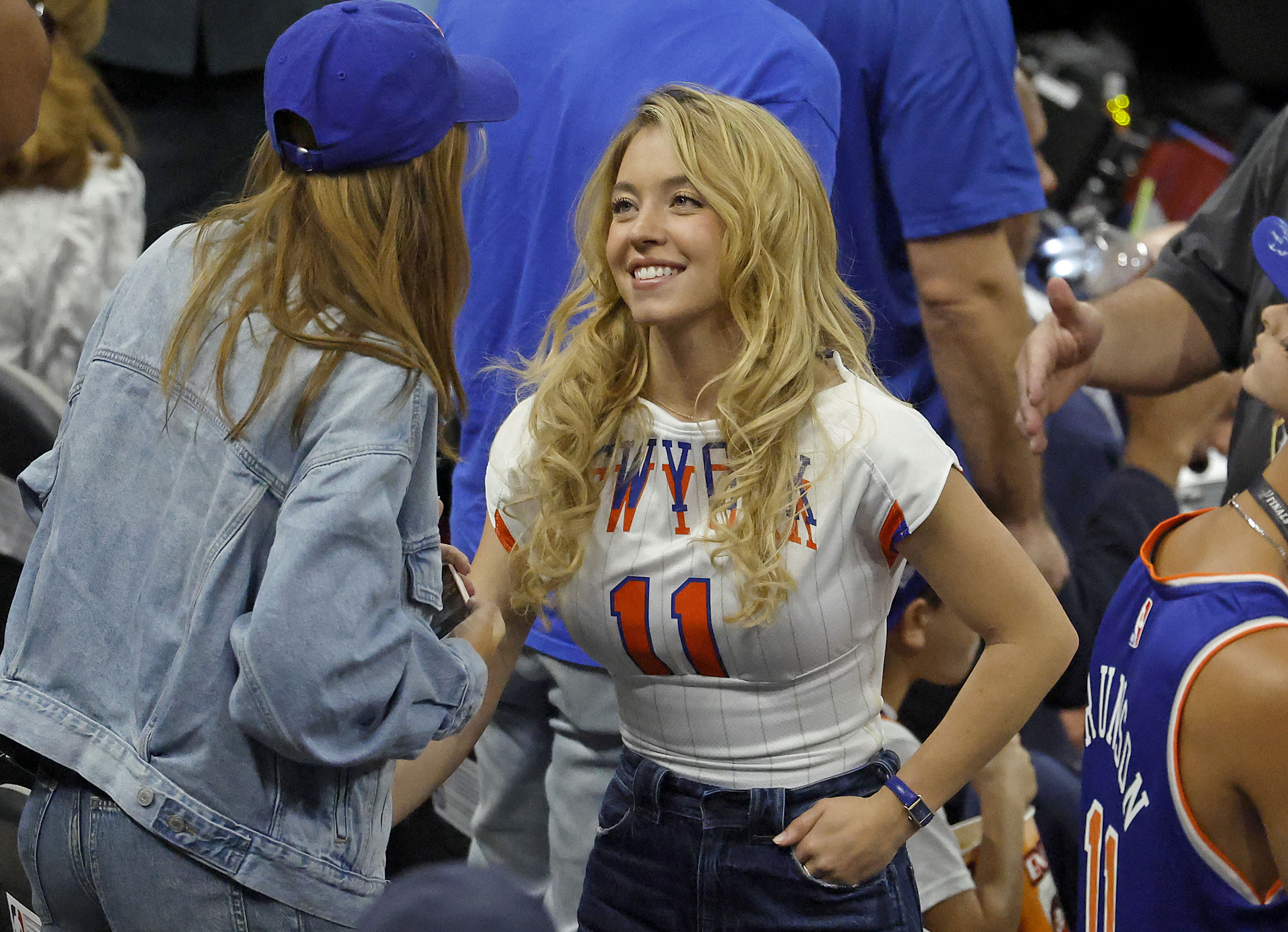 All about Sydney Sweeney’s custom Knicks jersey for NBA Finals Game 5