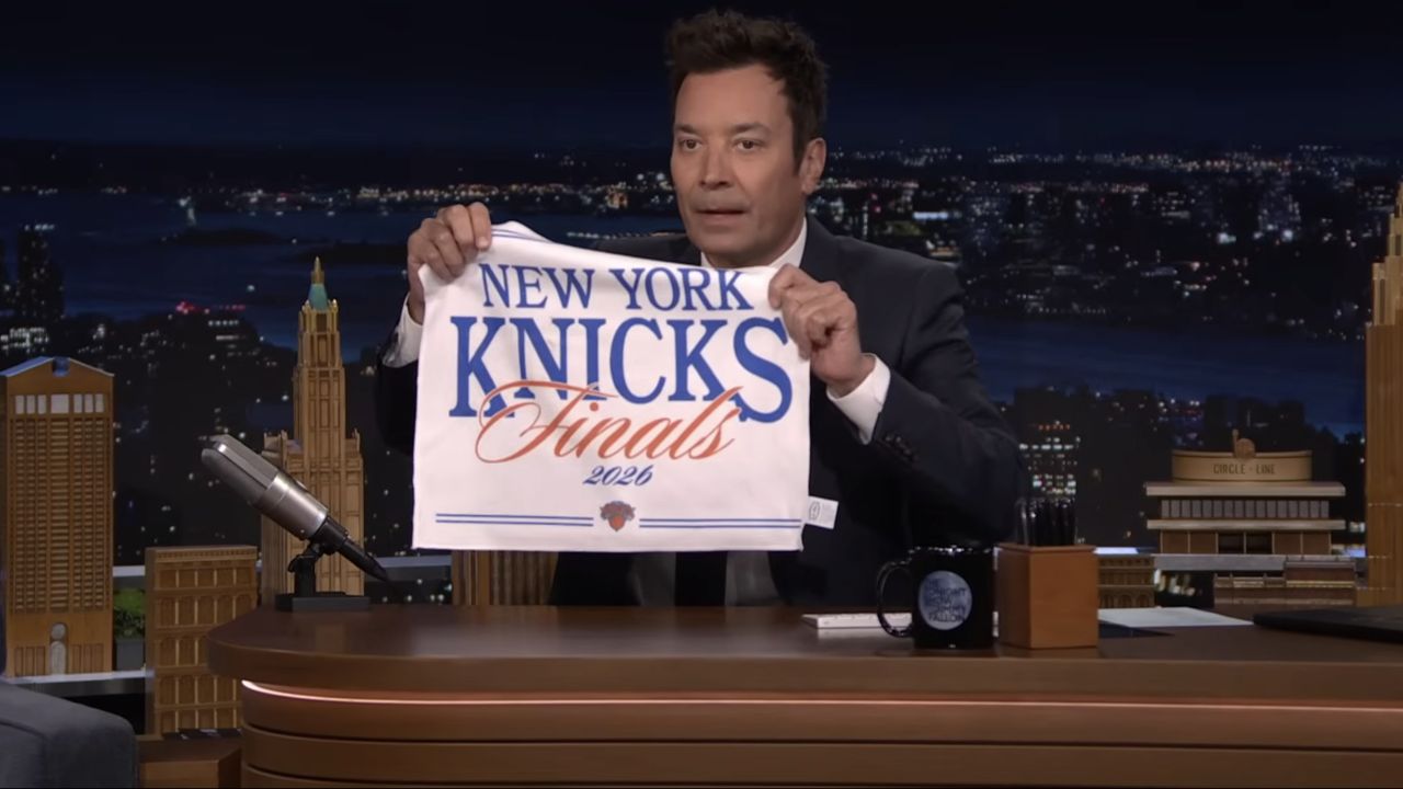 Jimmy Fallon took a rare dive into Donald Trump jokes while talking ...
