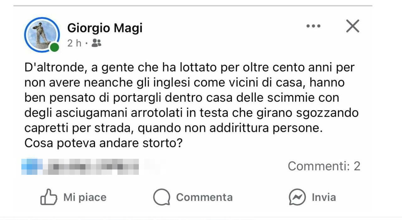 «Scimmie che sgozzano persone». A Osimo il post choc anti immigrati del ...
